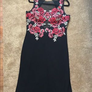 Cachet | Dresses | Beautiful Prom Dress Rose Top Black Bottom Size 2 ...